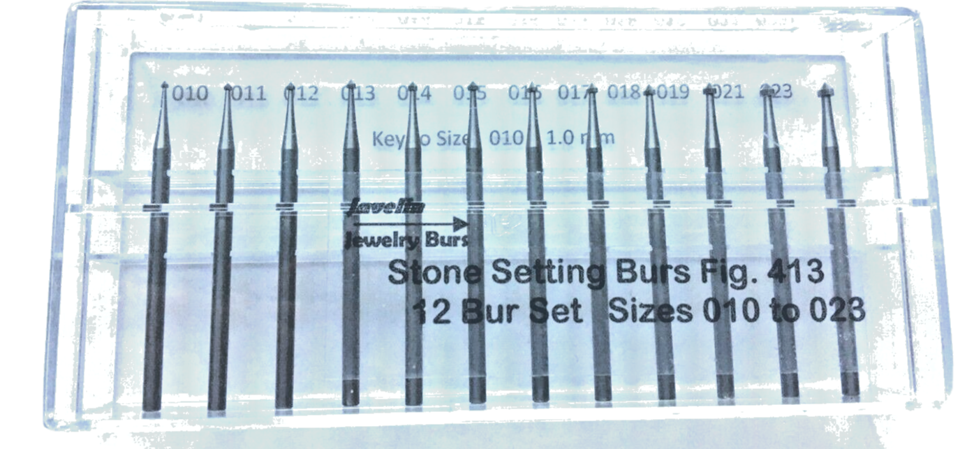 6 POPULAR JEWELERS BUR SETS: STONE SETTING, HART, CYLINDER, WHEEL ...