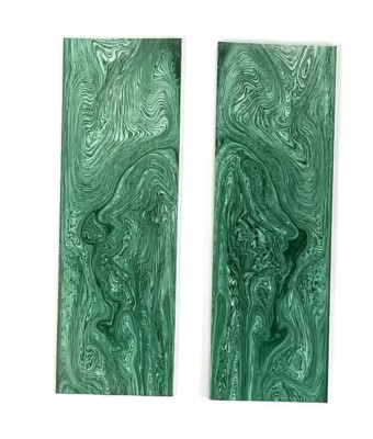 2 Pieces 3/8" GREEN JUMA GEM KNIFE / GUN Handle Scale Material 6 x 2 x ...