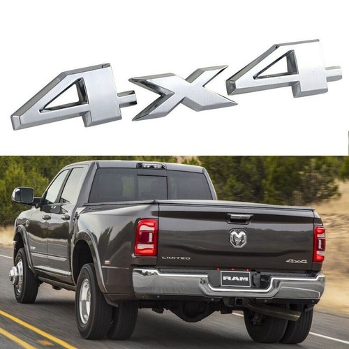 Chrome 4x4 Letter Rear Trunk Emblem Badge Sticker For Dodge Ram 1500 ...