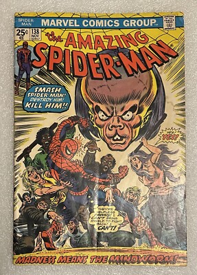 Amazing Spider-Man #138 G 1st Mindworm w/ Marvel Stamp Marvel Comic ...