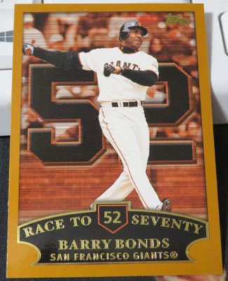 #7532 2001 TOPPS RACE TO SEVENTY BARRY BONDS #365 52 | eBay