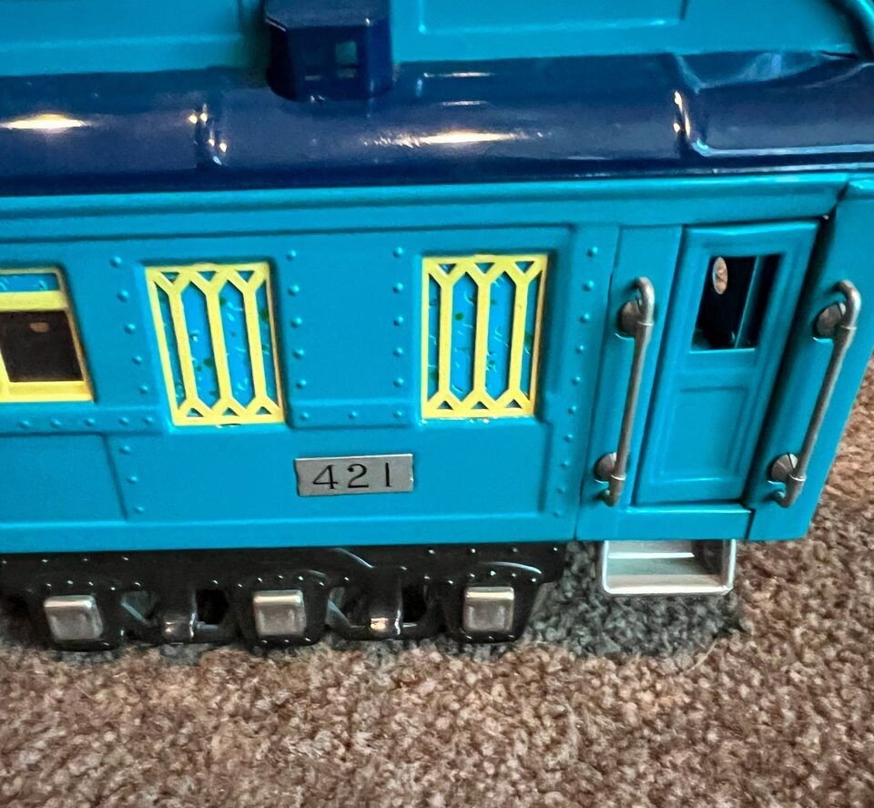 MTH Lionel Blue Comet Locomotive + Tender, 400E, + 2 Passenger Cars ...