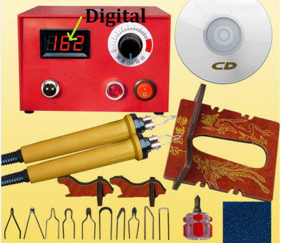 50W Digital type Pyrography Machine Gourd Wo od Pyrography Crafts Tool ...