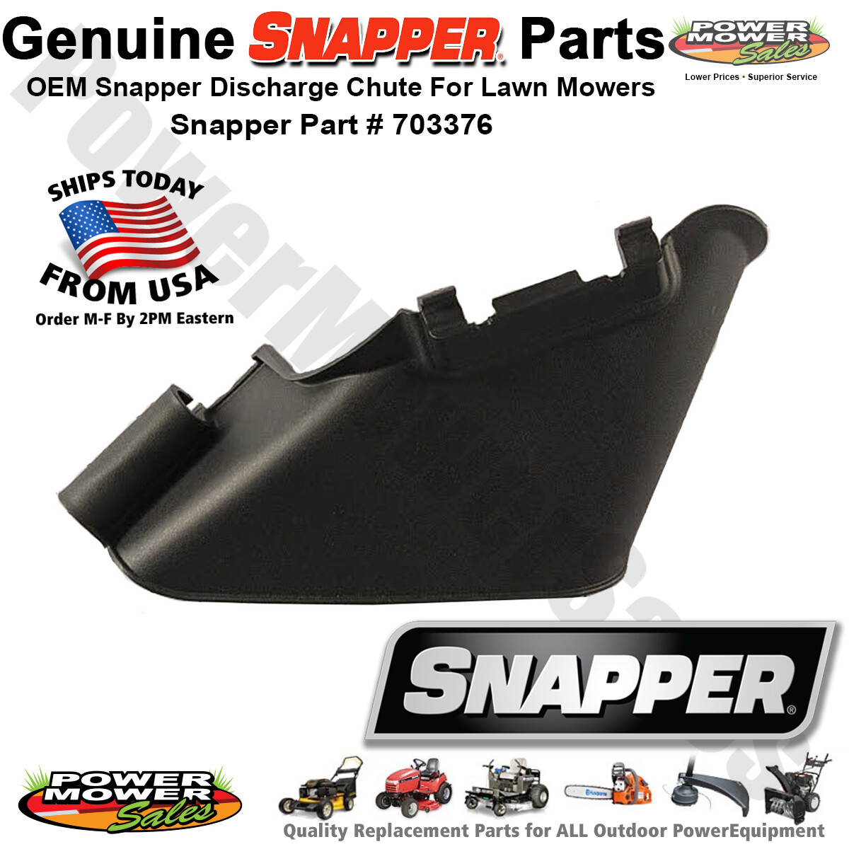Snapper Mower Side Discharge Chute for 7800923, 7800924 & More / 703376 ...