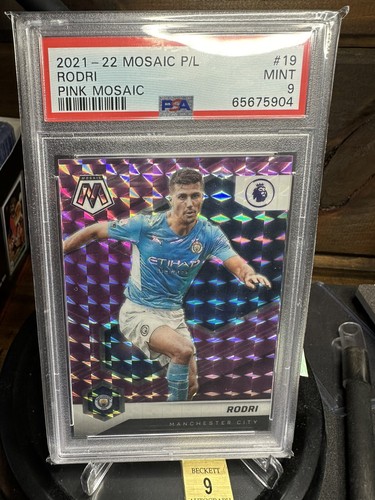 2021-22 Panini Mosaic Premier League RODRI Pink MosaicPrizm /49 PSA 9 ...