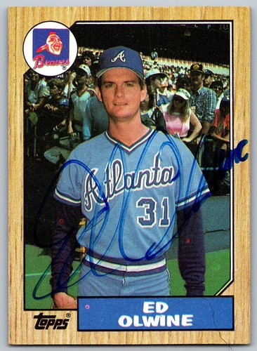 1987 Topps #159 Ed Olwine SIGNED Atlanta Braves | eBay