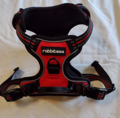 RABBITGOO DOG HARNESS SIZE MEDIUM COLOR RED/BLACK NWOT:FL50-1 | eBay