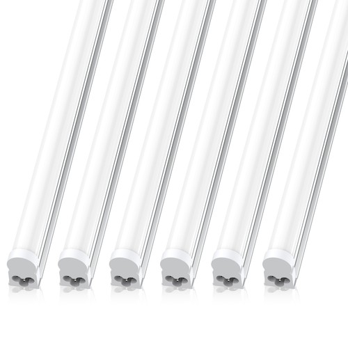 6 PACK LED SHOP LIGHT 2FT LINKABLE UTILITY T5 LIGHT FIXTURE SUPER ...