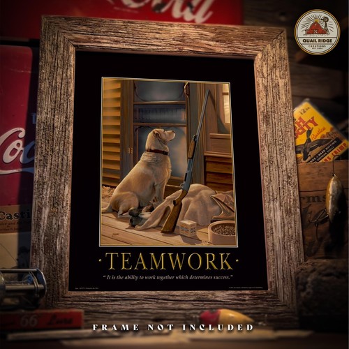 Yellow Lab Dog Motivational Art Print Duck Hunting Decoys Wall Decor ...