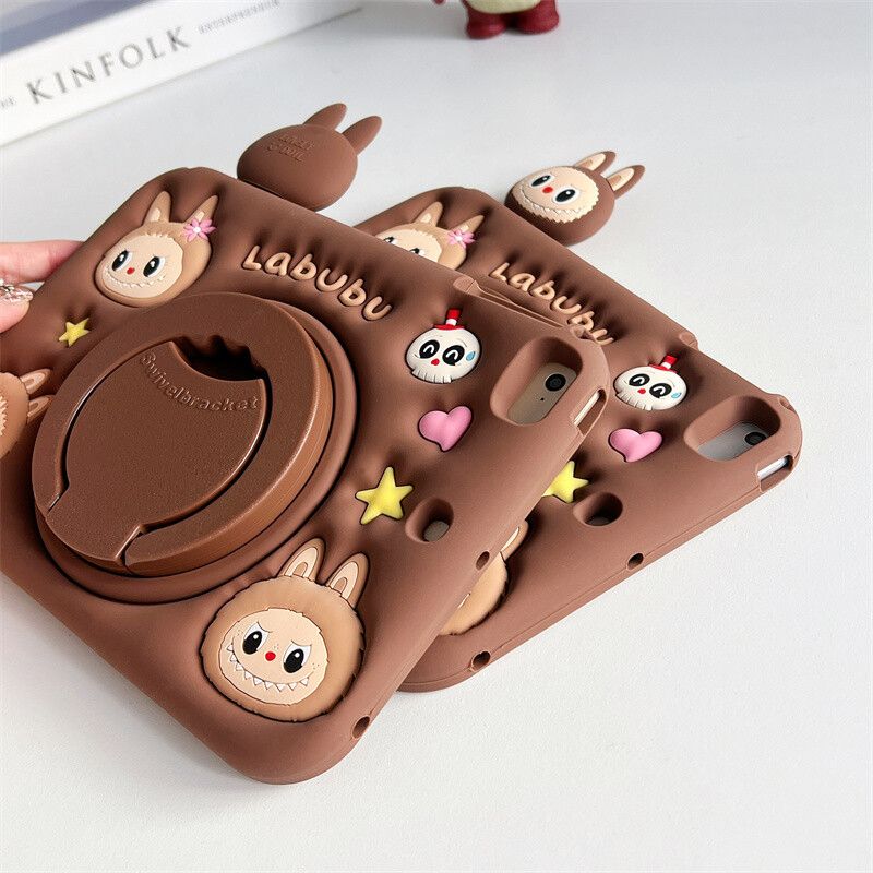 For iPad 11 10th 10.9" 9 8 7 mini 6 5 4 3 Air 1 Pro LABUBU Shockproof ...
