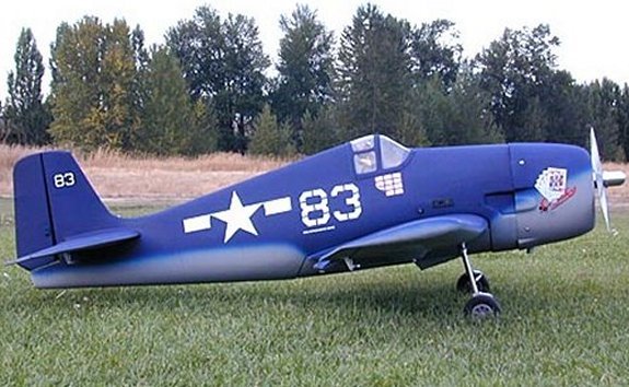 1/4 Scale WWII F6F Hellcat 96" Giant Scale RC Model AIrplane Printed ...