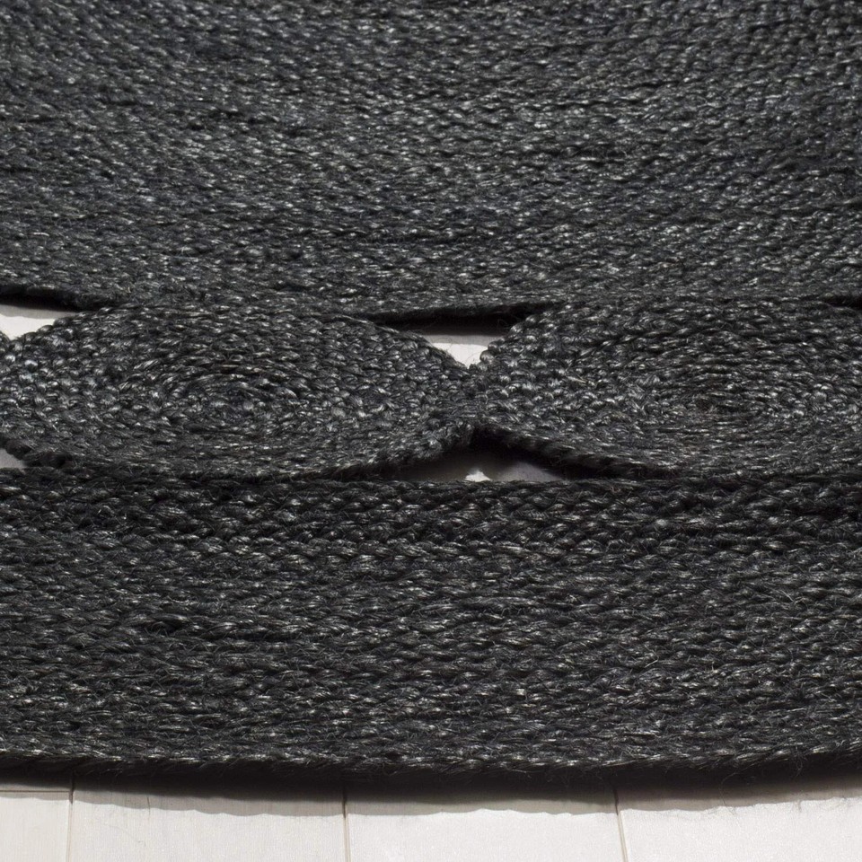 Hand Braided Area Rug Natural Jute& Cotton Door Mat Oval Woven Carpet ...