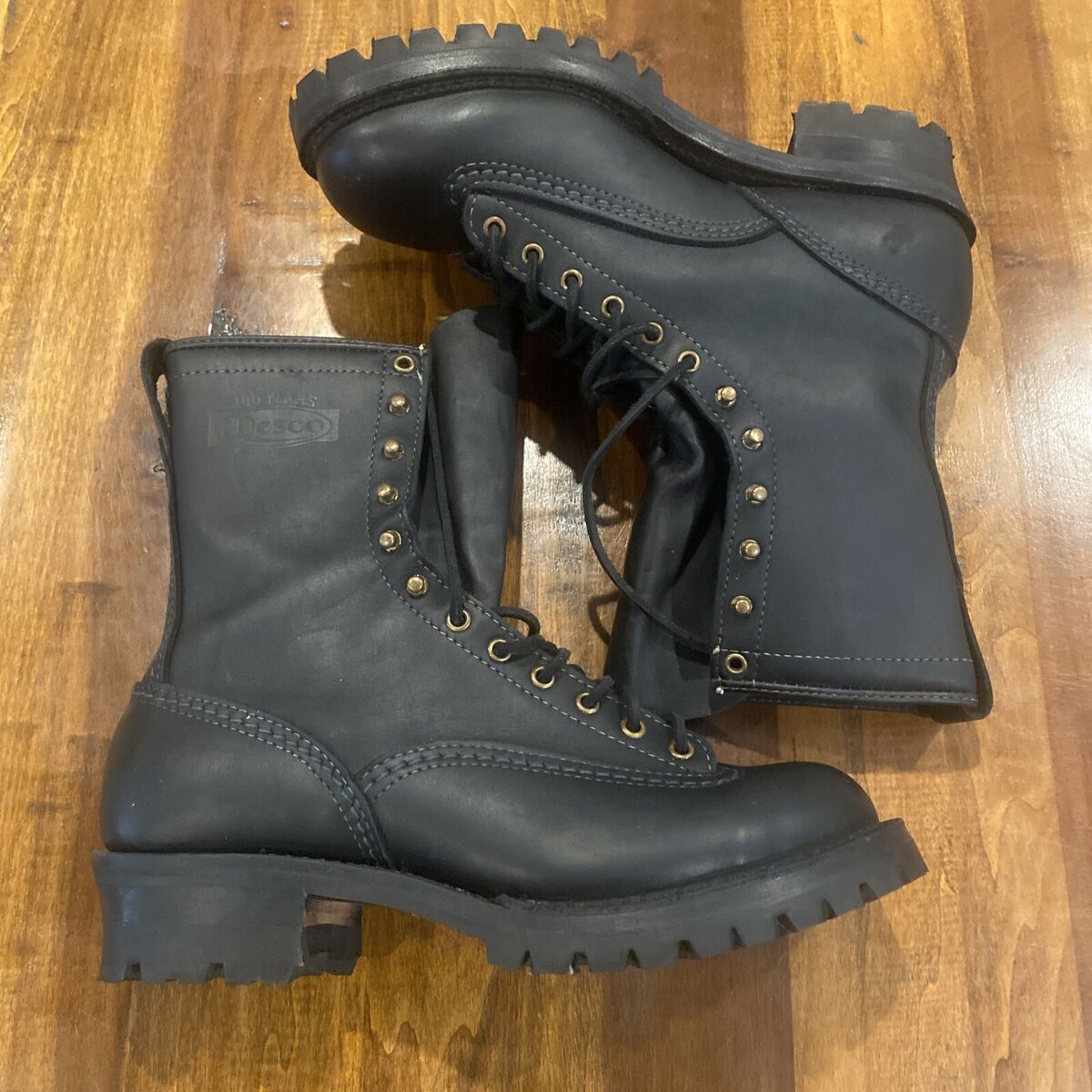 Wesco Men's Size 11 E New Firestormer Black Logger USA Made Wesco Men's Size 11 E New Firestormer Black Logger USA Made