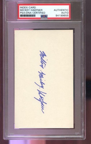 Milton Mickey Haefner Signed Autographed Autograph Auto PSA/DNA ...
