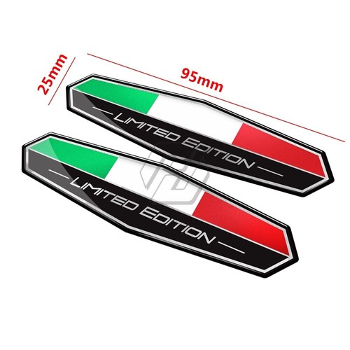 2pcs Black Limited Edition Italy Sticker for Car Bike Emblem Badge ...