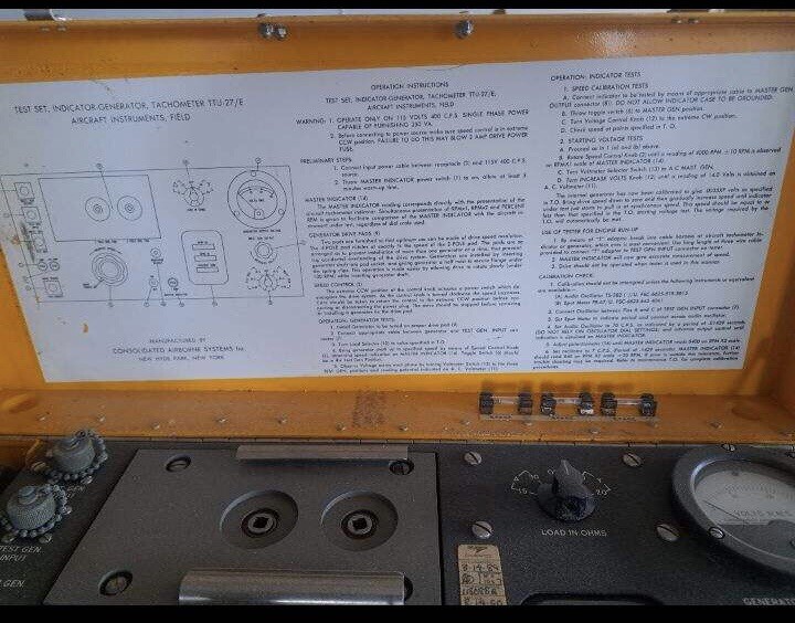 Consolidated Airborne Systems TTU-27/E Test Set/Generator Tachometer ...