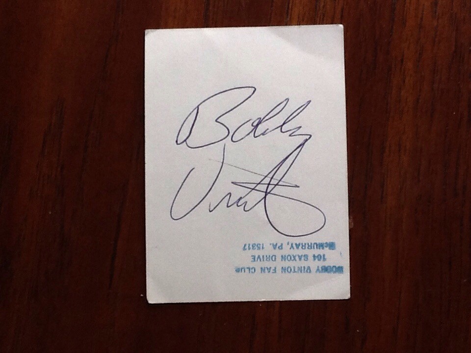 BOBBY VINTON signed autograph Free Shipping | eBay