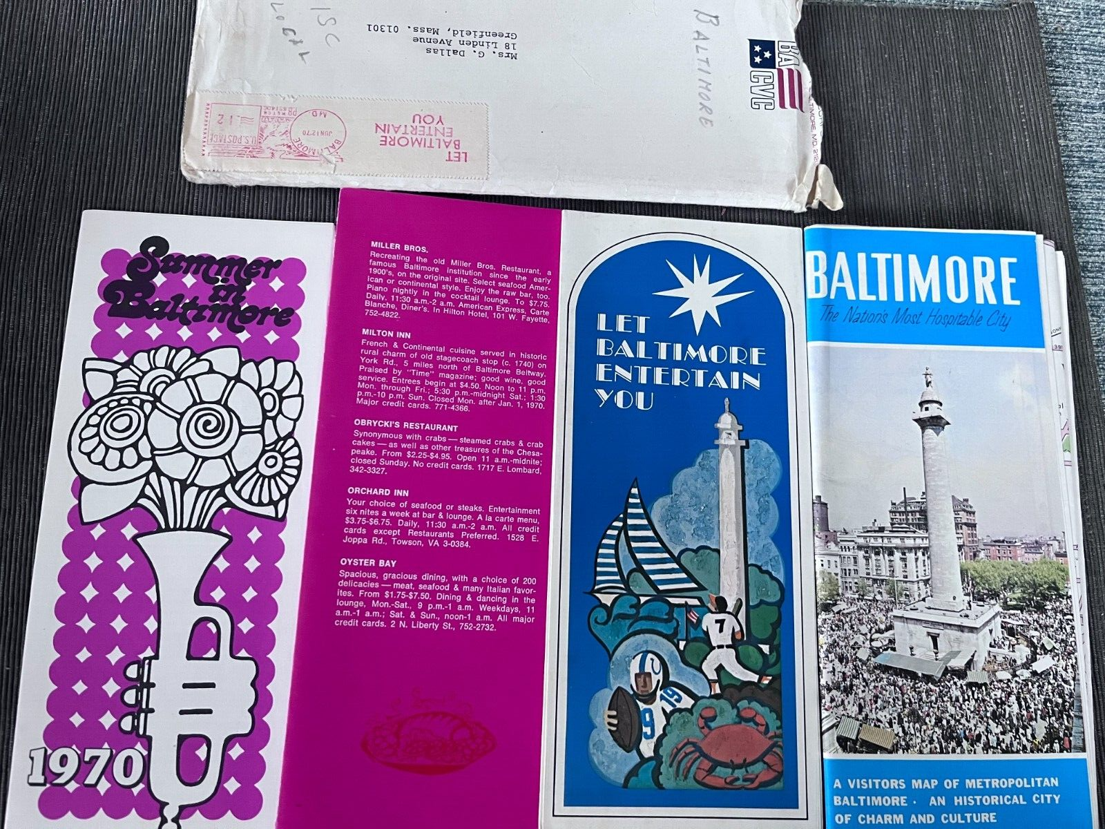 1970 Baltimore visitor map summer calendar entertainment dining ...