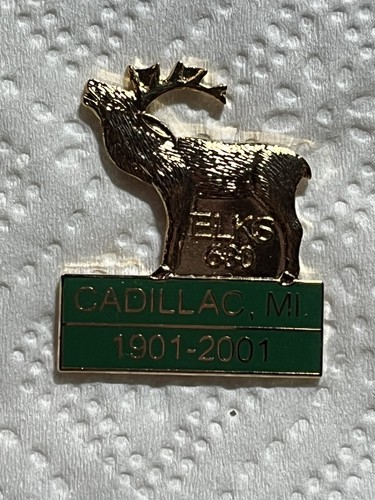 BPOE Elks Pin Lodge #680, Cadillac, MI, 100 Year Pin, 1901-2001 ...