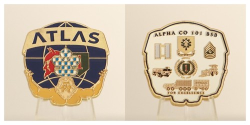 ATLAS & ALPHA CO 101 BSB Challenge Coin,High-Detail Military/Myth ...