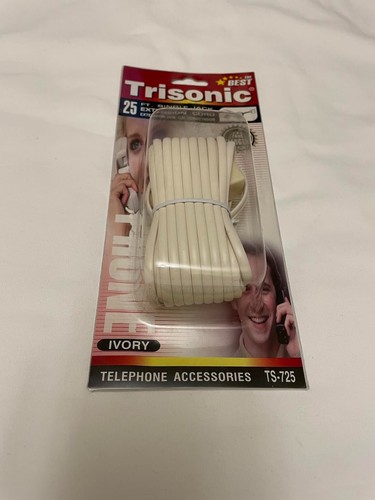 Trisonic 25 FT Single Jack Extension Cord Ivory NOS Movie Prop | eBay