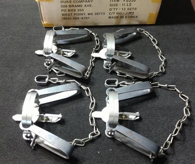 4 DUKE #11 LONG SPRING TRAP MINK RACCOON MUSKRAT TRAPPING 0320 SURVIVAL ...