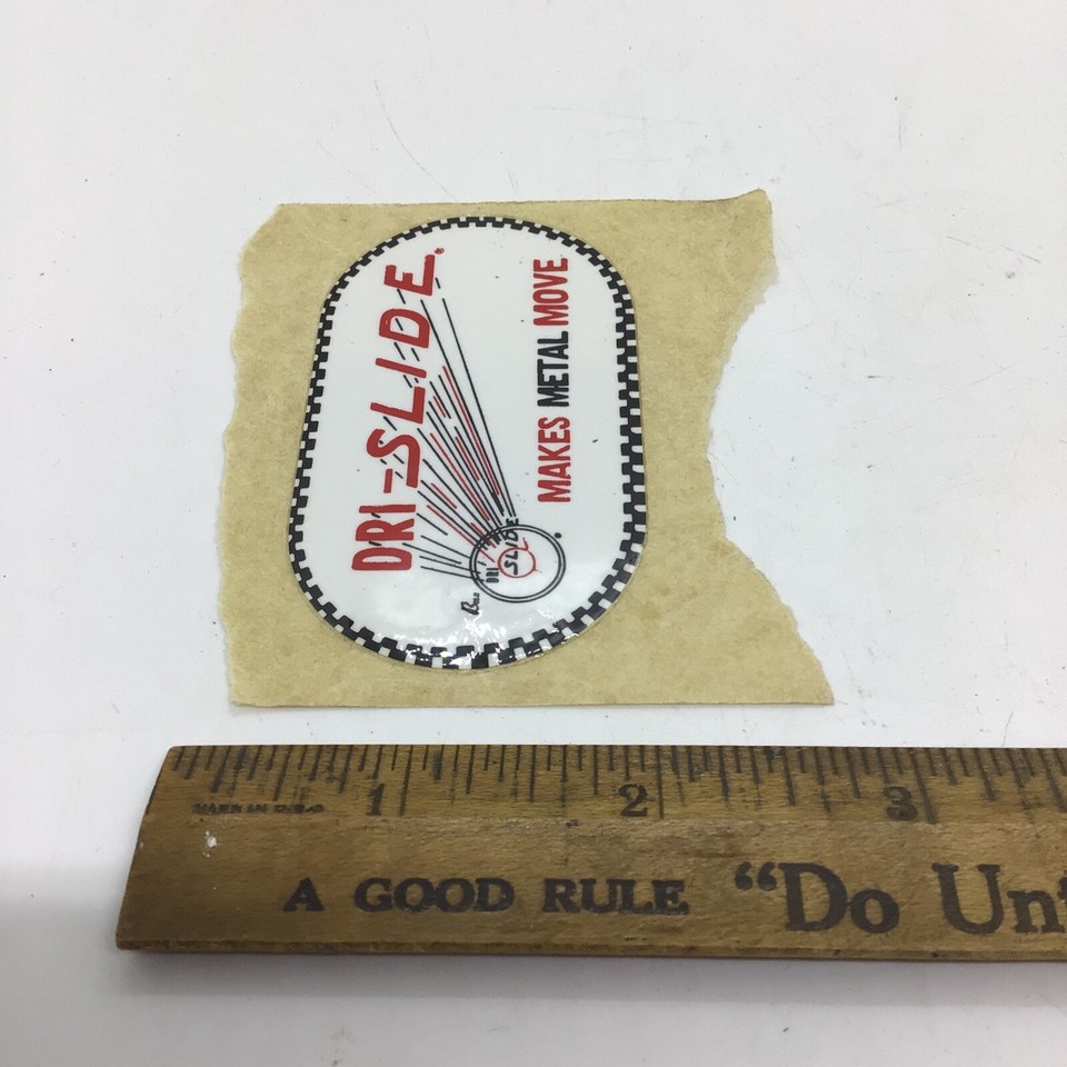Vintage Dri-Slide Bike Aid Film Lubricant Sticker Decal 3” X 1.5” | eBay