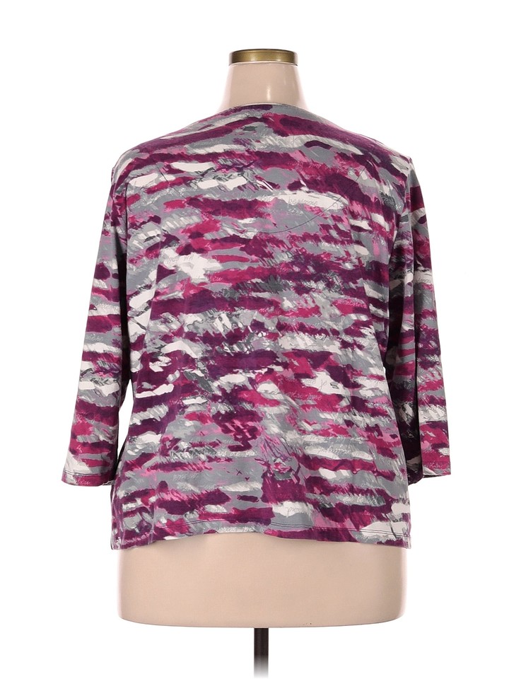 Ruby Rd. Women Purple 3/4 Sleeve Blouse 3X Plus | eBay
