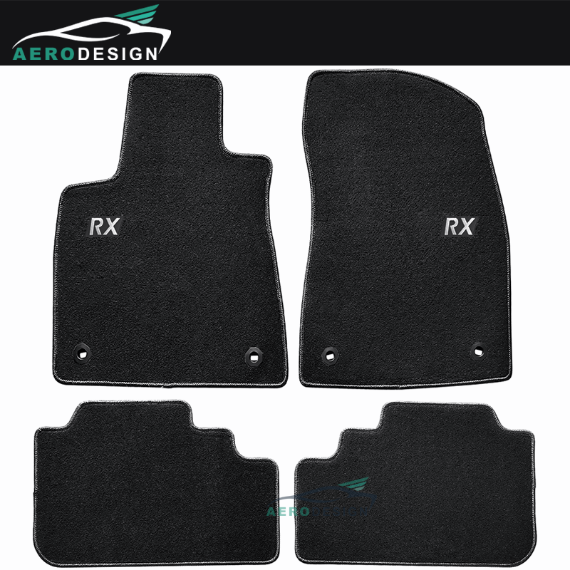 For 16-22 Lexus RX350 RX450h Black Nylon Floor Mats Carpets Non-slip ...