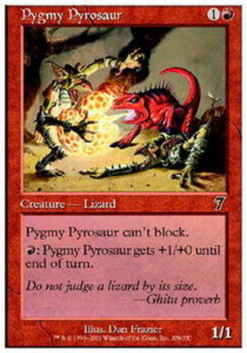 MTG Pygmy Pyrosaur - Foil, Heavy Play, English Seventh Edition | eBay