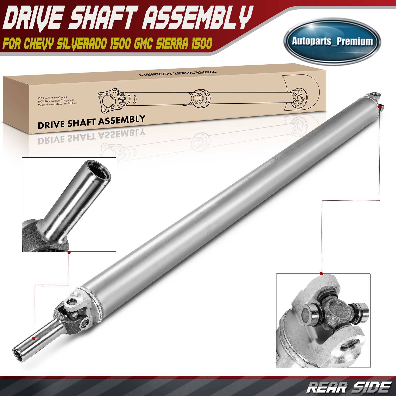 New Rear Driveshaft Prop Shaft Assembly for Chevy Silverado 1500 GMC ...