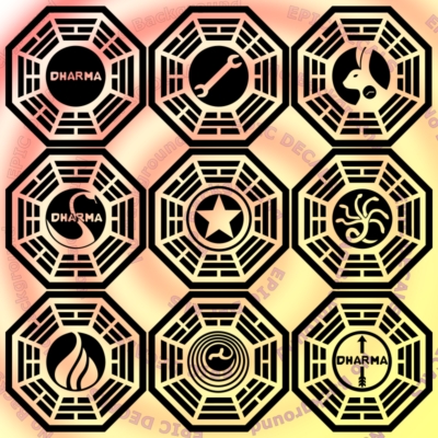Assorted Lost Dharma Initiative Decal / Sticker Window Car Truck Laptop ...
