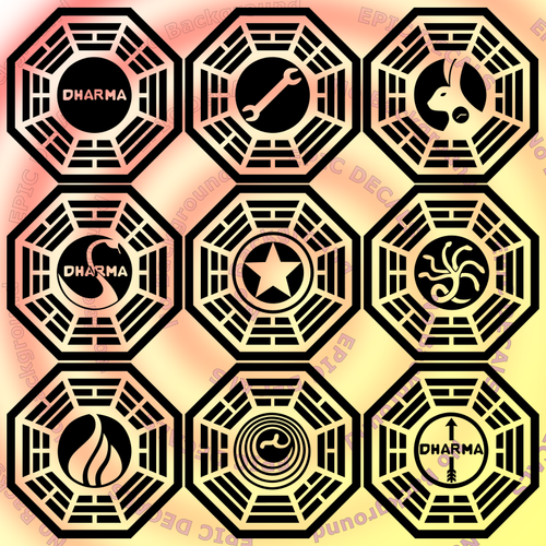 Assorted Lost Dharma Initiative Decal / Sticker Window Car Truck Laptop ...