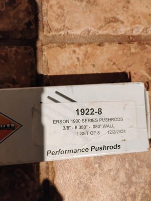 ERSON 1900 SERIES PUSHRODS 3/8" X 8.380" .080WALL 4340 CHROMEOLY | eBay