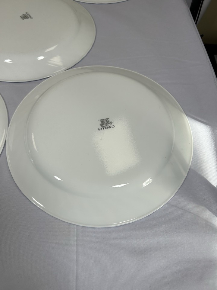 (Set Of 8) Corelle PINK TRIO Floral Dinner Plates 10.25" Swirl Edge ...