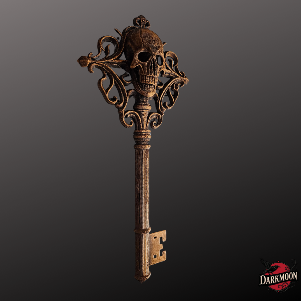 Skeleton Key Gothic Hanging Wall Decor | 3D Printed Black or Hand ...