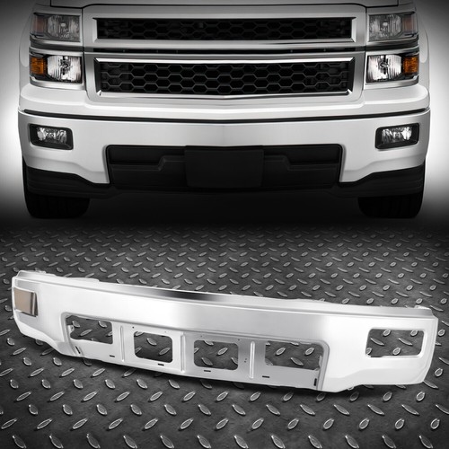 For 14-15 Chevy Silverado 1500 Chrome Front Bumper Face Bar w/ Fog ...