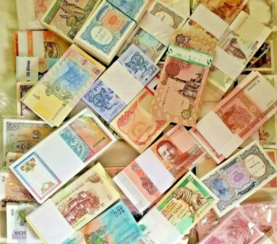 UNC Lot of 10 Different Foreign PAPER MONEY BANKNOTES WORLD CURRENCY | eBay