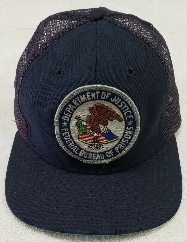 Vintage New Era Department Of Justice Federal Bureau Of Prisons Hat/Cap ...
