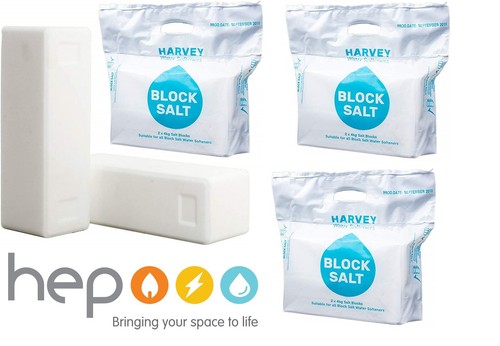 Harvey's Water Softener Block Salt 3 x 8kg Bag Blocks Food Grade ...