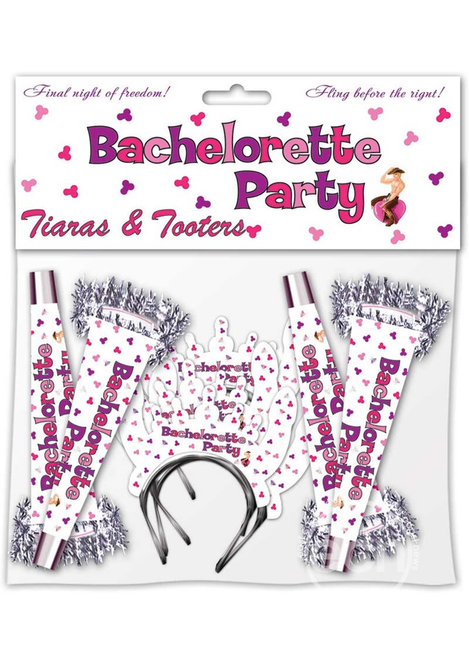 Hott Products Bachelorette Party Decor Headwear Tiaras and Tooters 8 ...