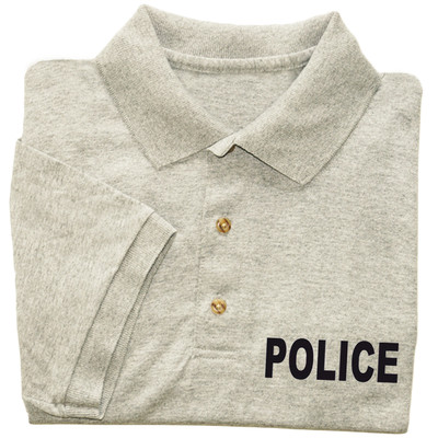 Police polo shirt men's collared button up tee shirt uniform costume ...