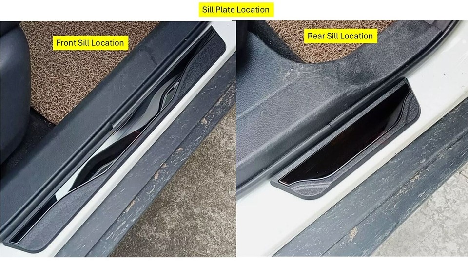 MG HS DOOR SILL SCUFF PROTECTOR PLATES SILVER LOGO IN PLASTIC BASE ...