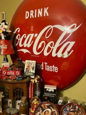 vintage coke a cola 1940's 1950's metal circle sign | eBay