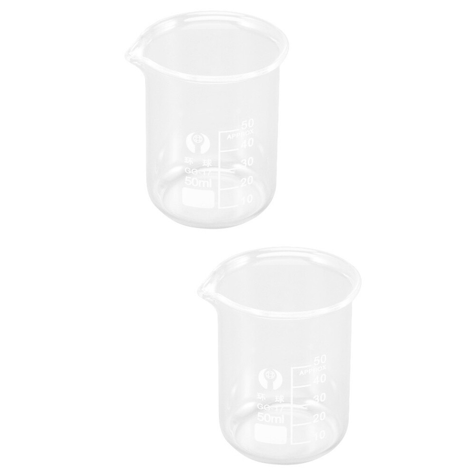 50 ML Beaker for Lab Measuring Cup Graduated Measurement Scale Liquid ...