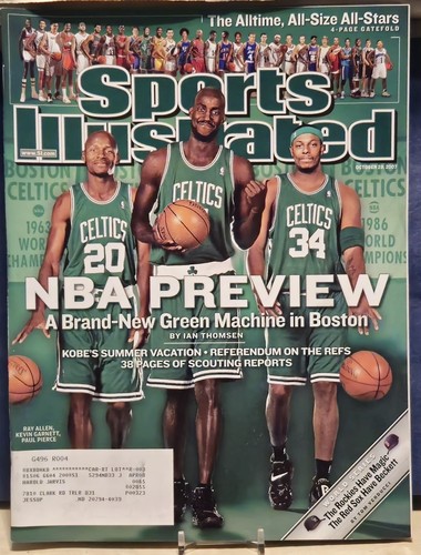 Sports Illustrated Magazine October 29, 2007 Boston Celtics Garnett KG ...
