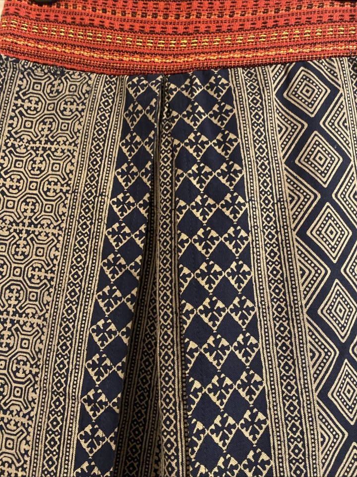 Fabulous Wide Open Leg Trousers Ethnic Design Size M | eBay