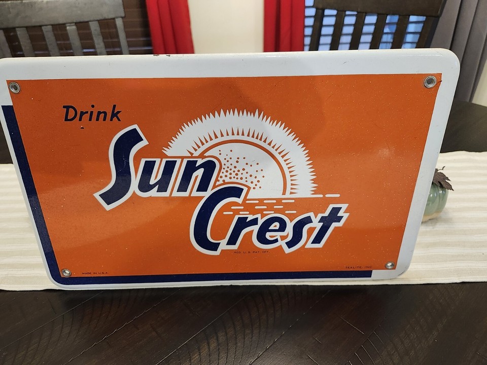 Suncrest Porcelain Advertising Soda Sign | eBay