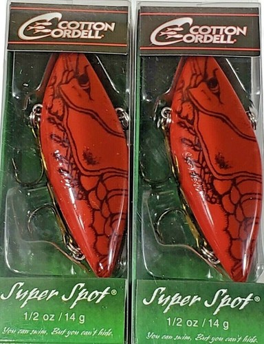 Cordell Super Spot Rattle Trap - Red Crawdad - 3" 1/2 oz. Lot of 2 New ...
