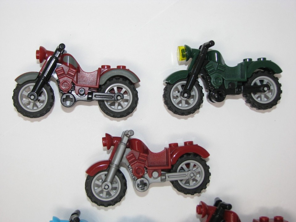 Lego Minifigure Vintage Motorcycle Lot 85983c01 Lot Of 5 Dark Red Green ...
